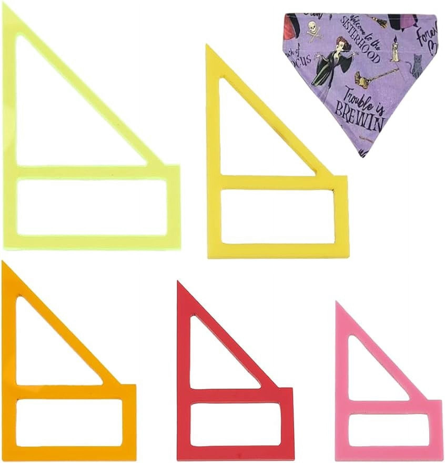 Dog Bandana Sewing Template Set, Acrylic, Triangle, Dogs, 5 Piece Set ...
