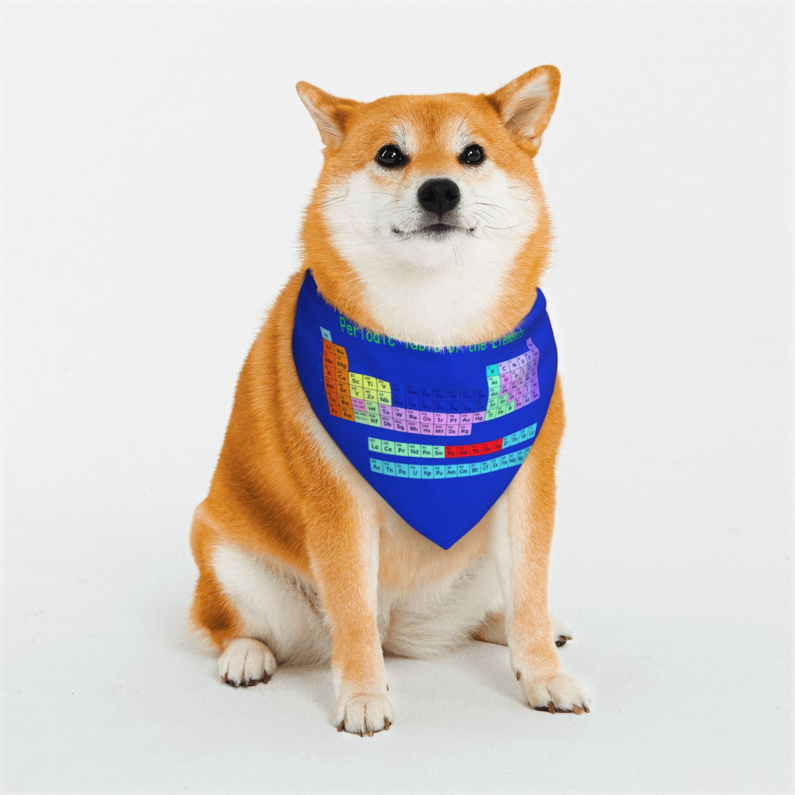 Dog Bandana with Button Periodic Table Elements Triangle Bib Kerchief ...