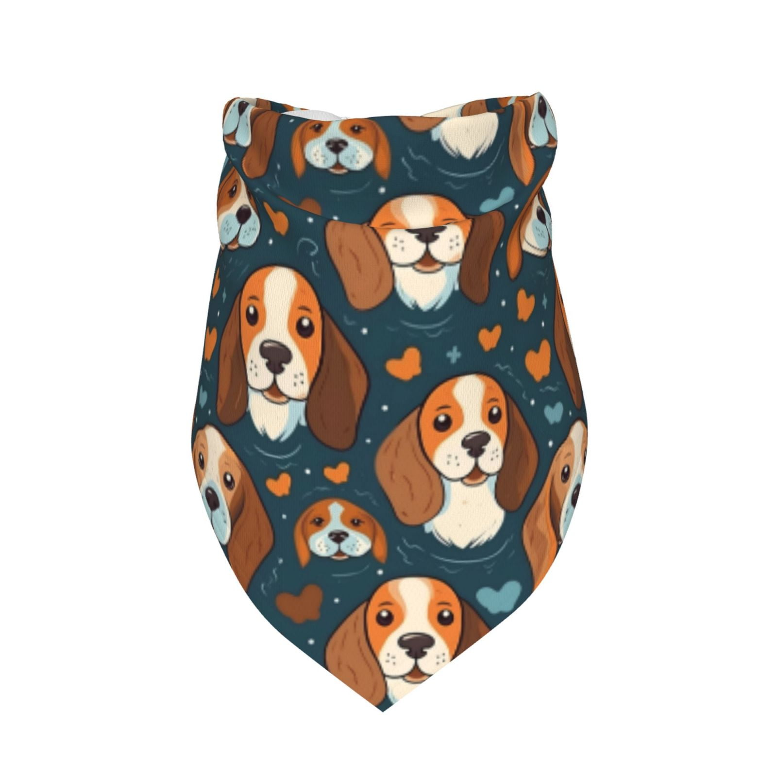 Dog Bandanas - Beagle Dog heart Washable Handkerchief Scarf Triangle ...
