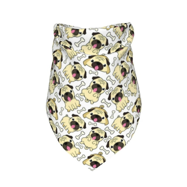 Dog Bandanas - Cartoon Cute French Bulldog Washable Handkerchief Scarf ...