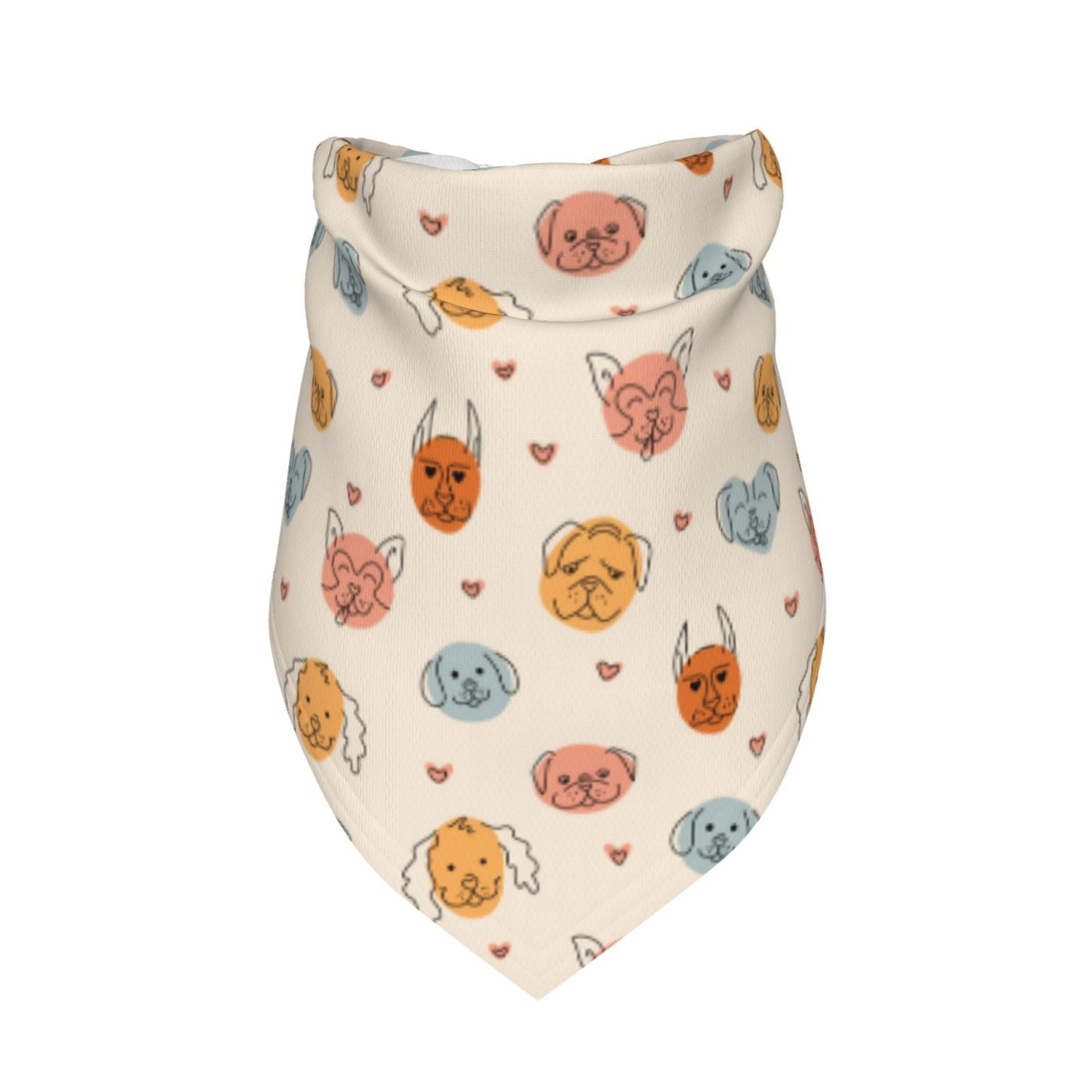 Dog Bandanas, Cute Dog Puppy Abstract Adjustable Dog Scarf Triangle Bib ...