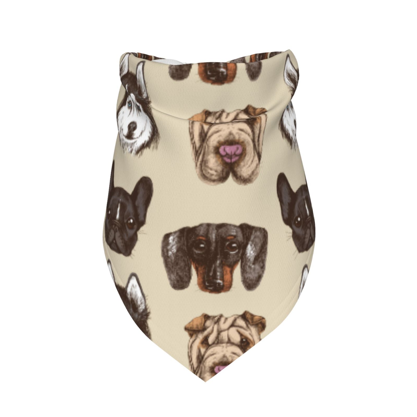 Dog Bandanas - Cute Husky French Bulldog Dog Washable Handkerchief ...