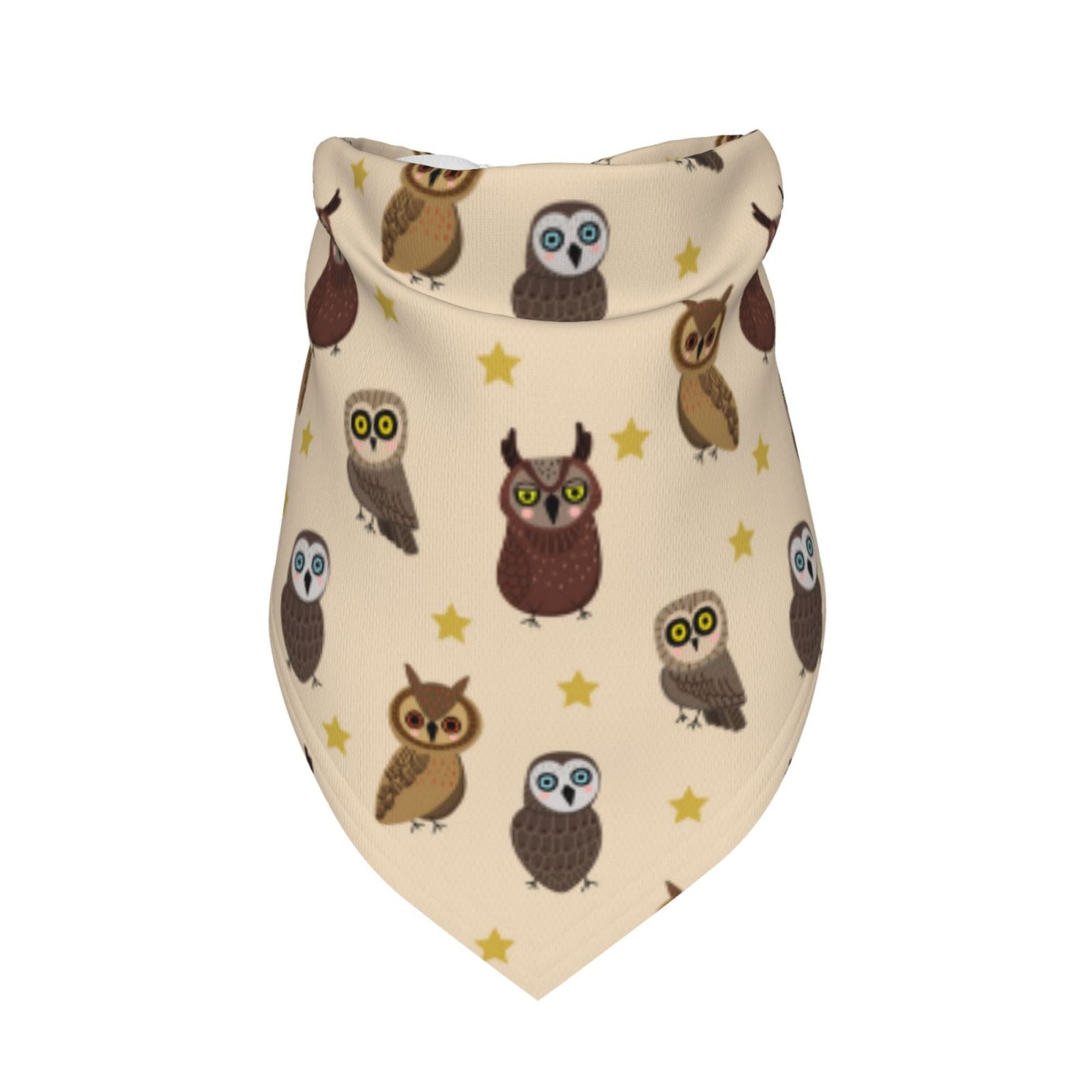 Dog Bandanas, Cute Star Owl Adjustable Dog Scarf Triangle Bib ...