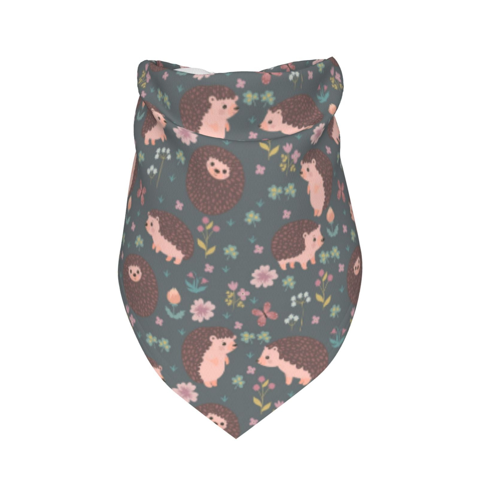 Dog Bandanas, Hedgehogs and Flowers1 Adjustable Dog Scarf Triangle Bib ...
