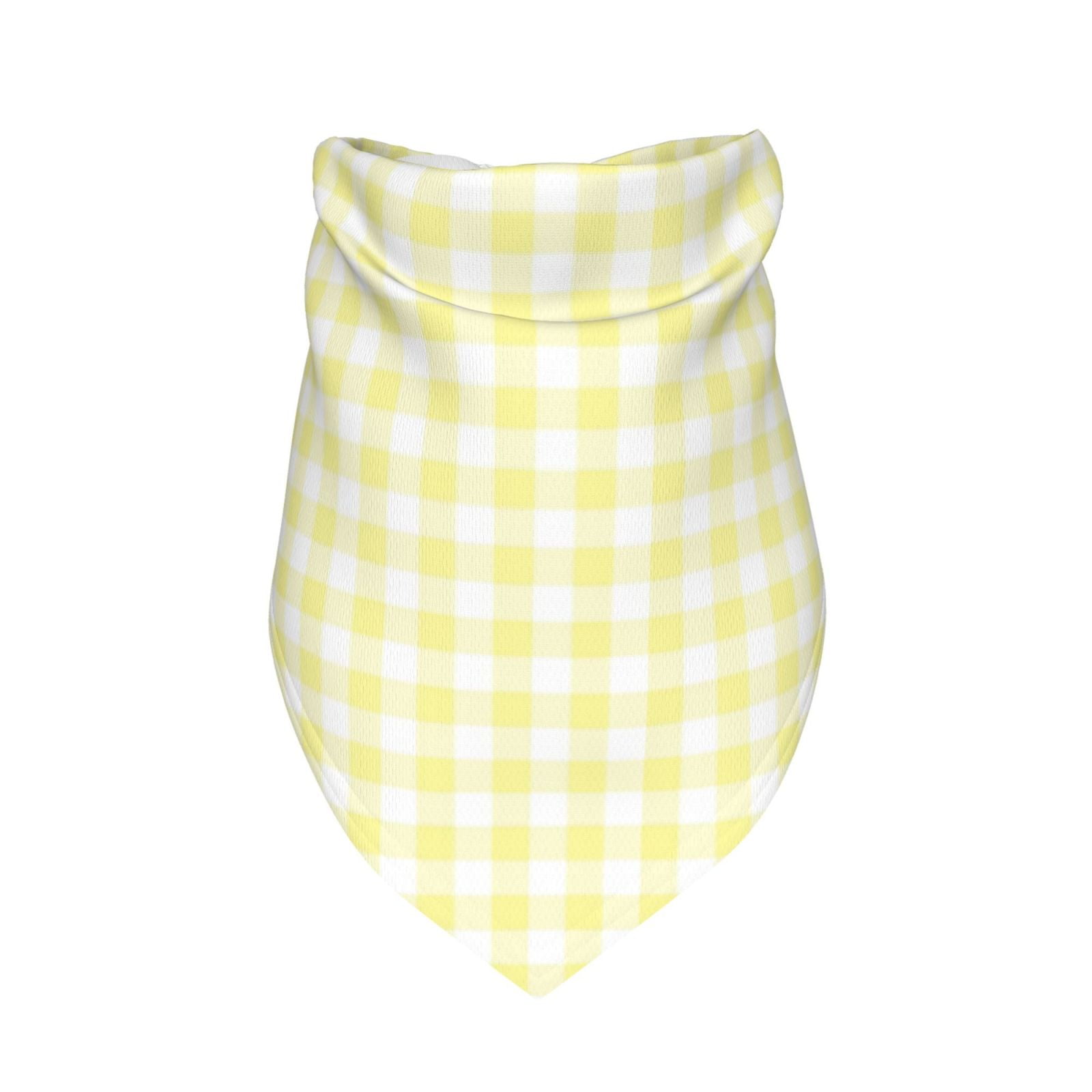 Dog Bandanas, Lemon Yellow Checkboard Adjustable Dog Scarf Triangle Bib ...