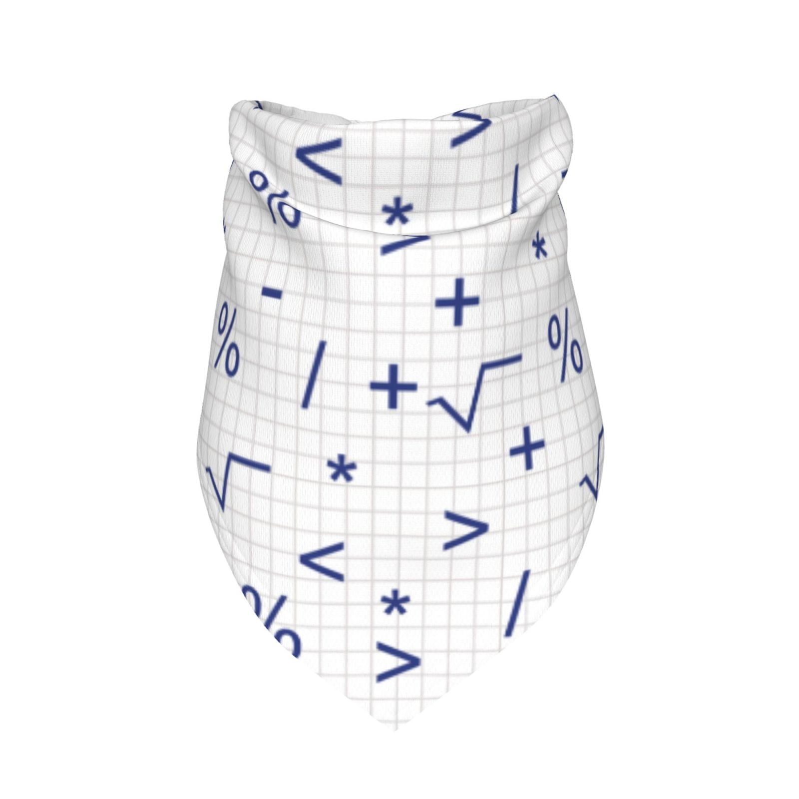 Dog Bandanas, Math Symbol Print comical Adjustable Dog Scarf Triangle ...