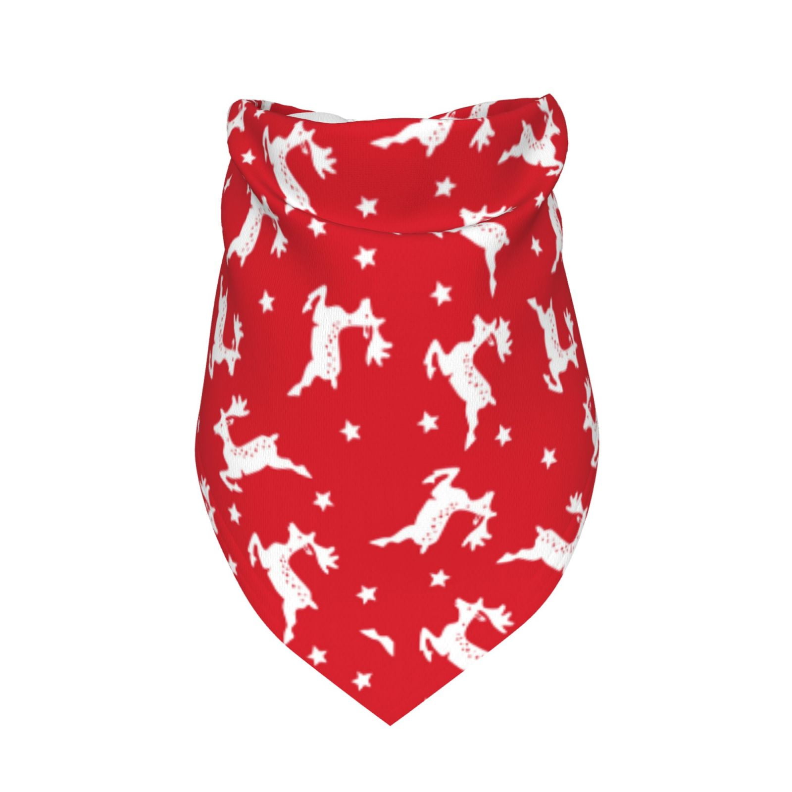 Dog Bandanas - Minimalist Cute Deer Red White Washable Handkerchief ...