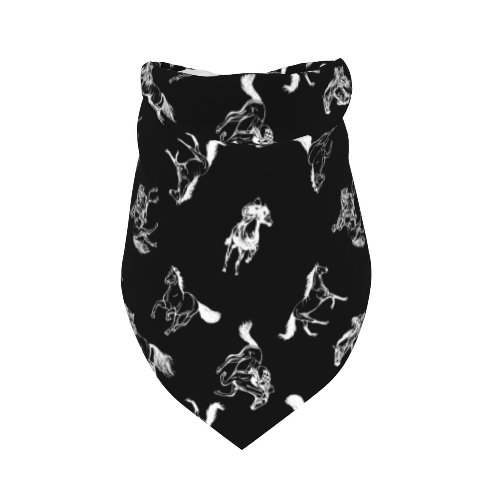 Dog Bandanas, Minimalist Sketch Knight Horse Adjustable Dog Scarf ...