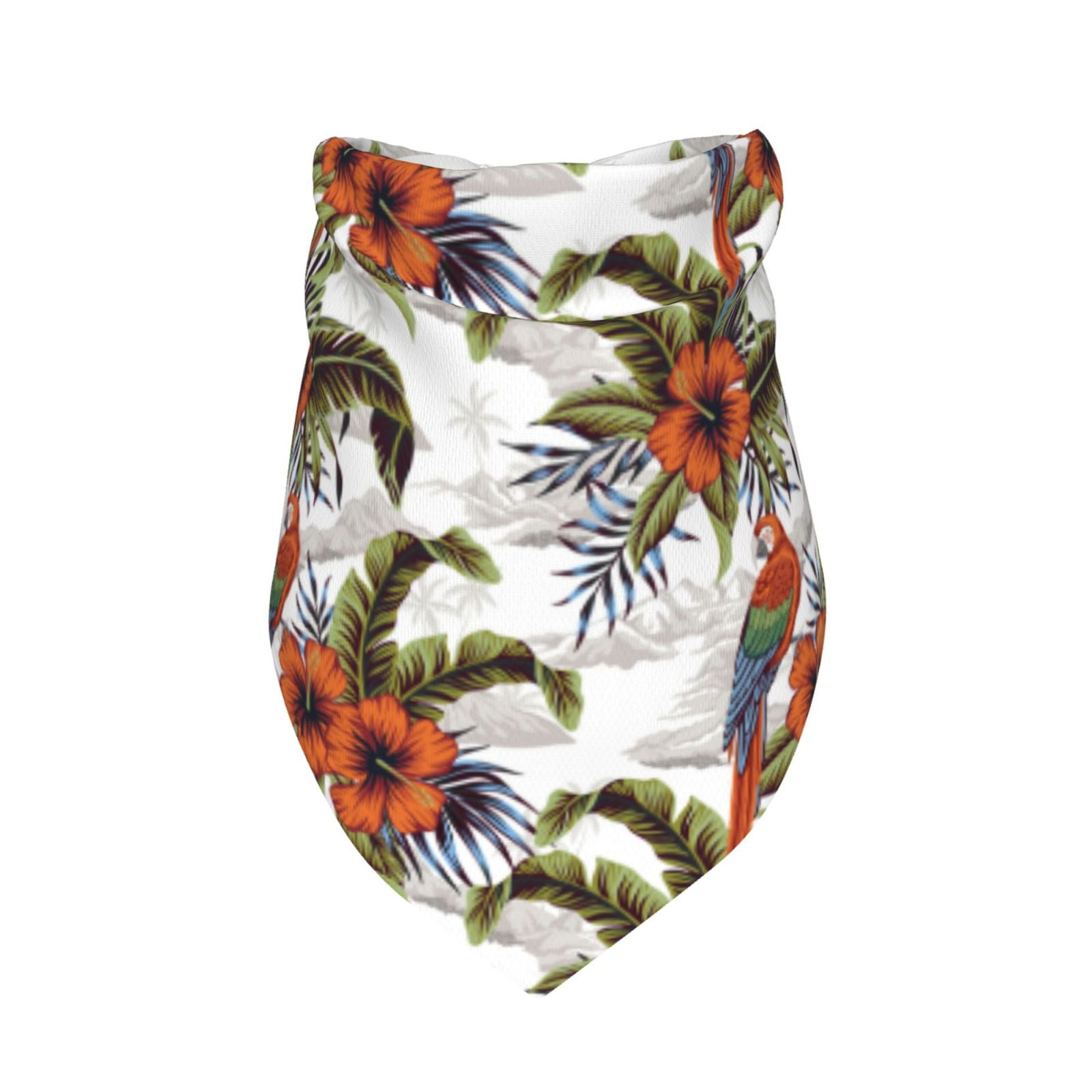 Dog Bandanas, Red Parrot Banana Leaf Flower Dog Bandana Boy Girl for ...