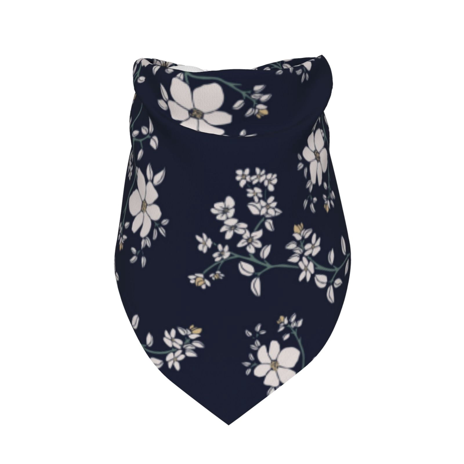 Dog Bandanas, Retro white flower Adjustable Dog Scarf Triangle Bib ...