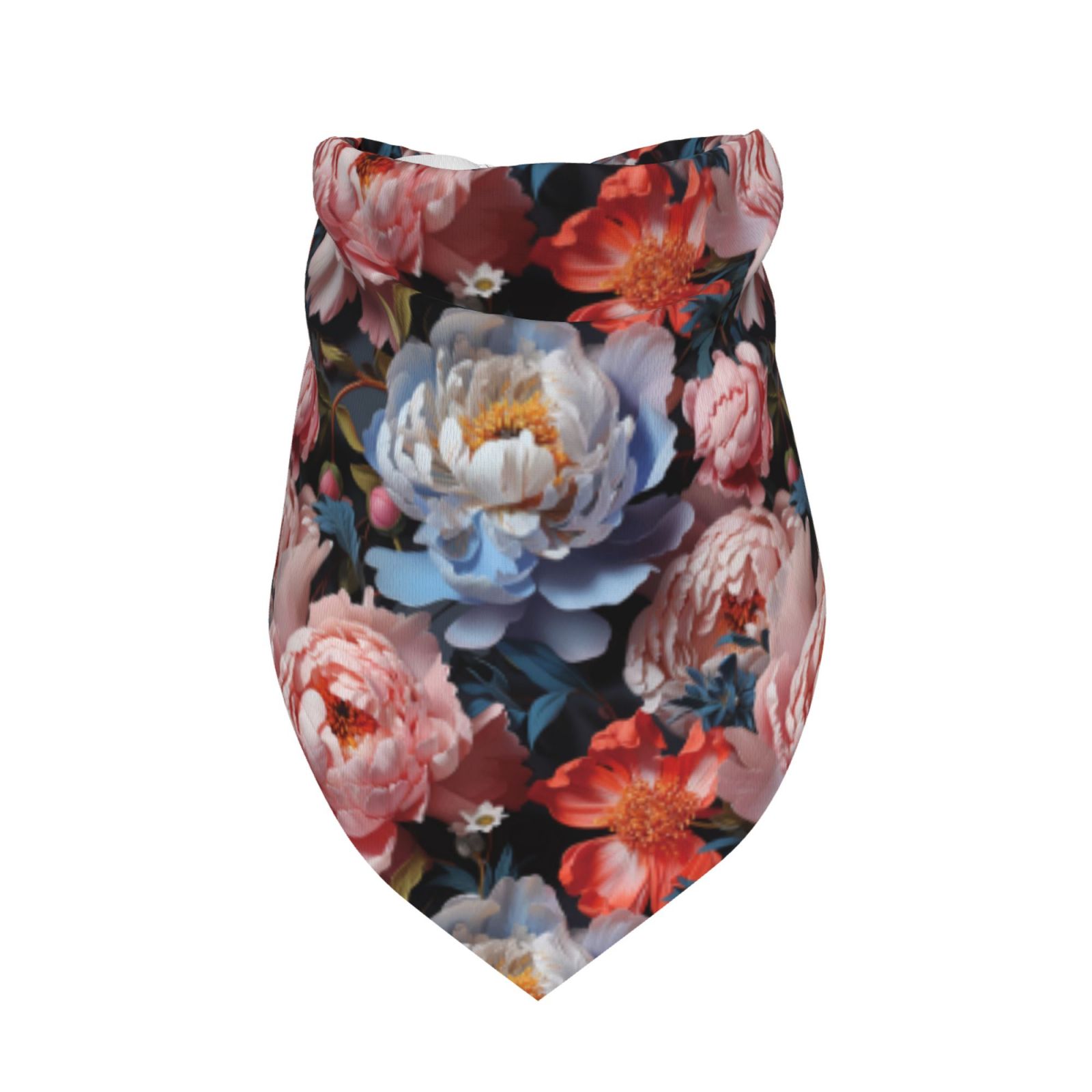 Dog Bandanas, Rose Flowers Blue Dog Bandana Boy Girl for Holiday ...