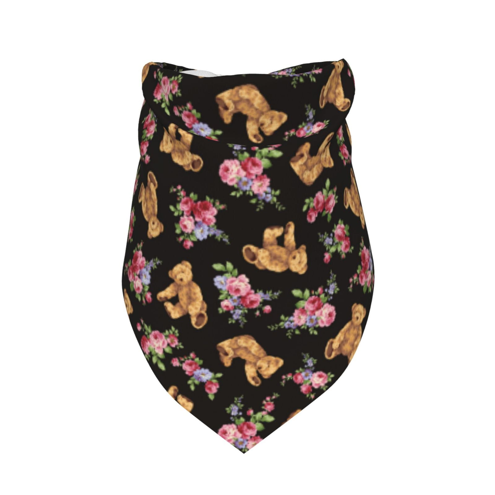 Dog Bandanas - Rose flower bear Washable Handkerchief Scarf Triangle ...