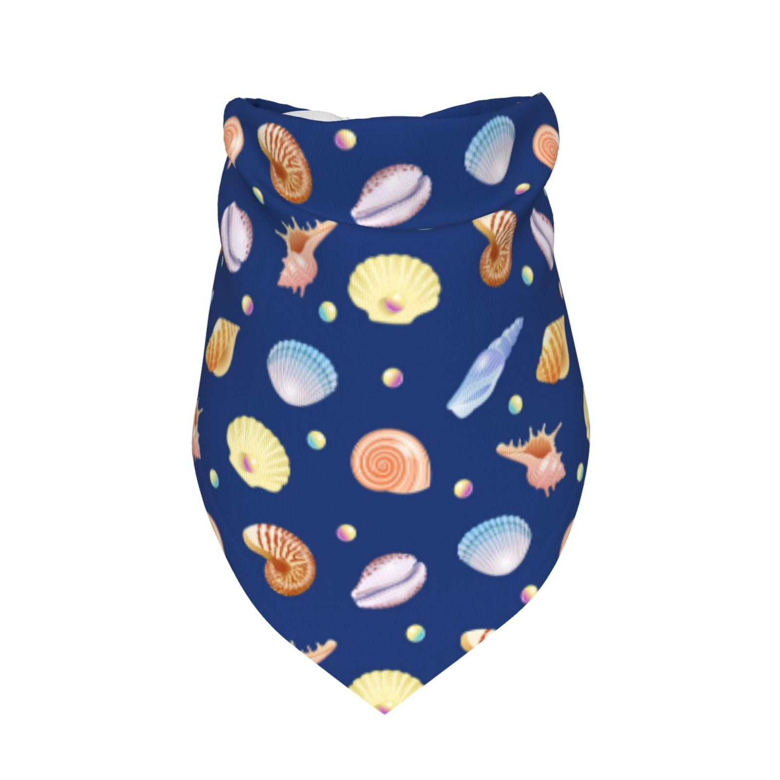 Dog Bandanas, Shell Conch Blue Adjustable Dog Scarf Triangle Bib ...