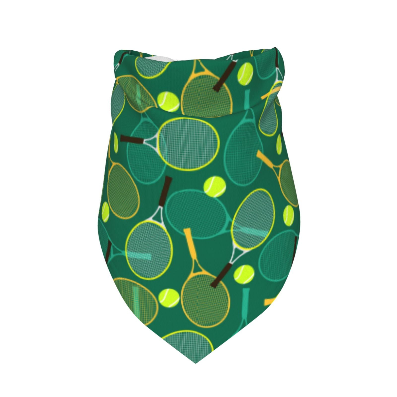 Dog Bandanas, Tennis Rackets and Balls Adjustable Dog Scarf Triangle ...