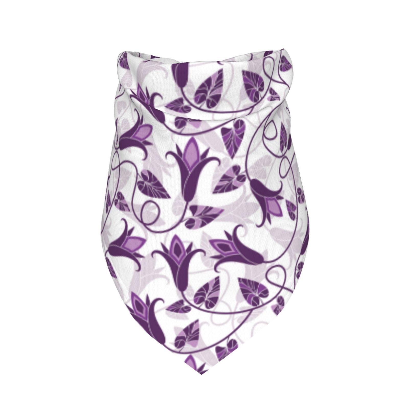 Dog Bandanas - Violets Flowers Fujiman Washable Handkerchief Scarf ...