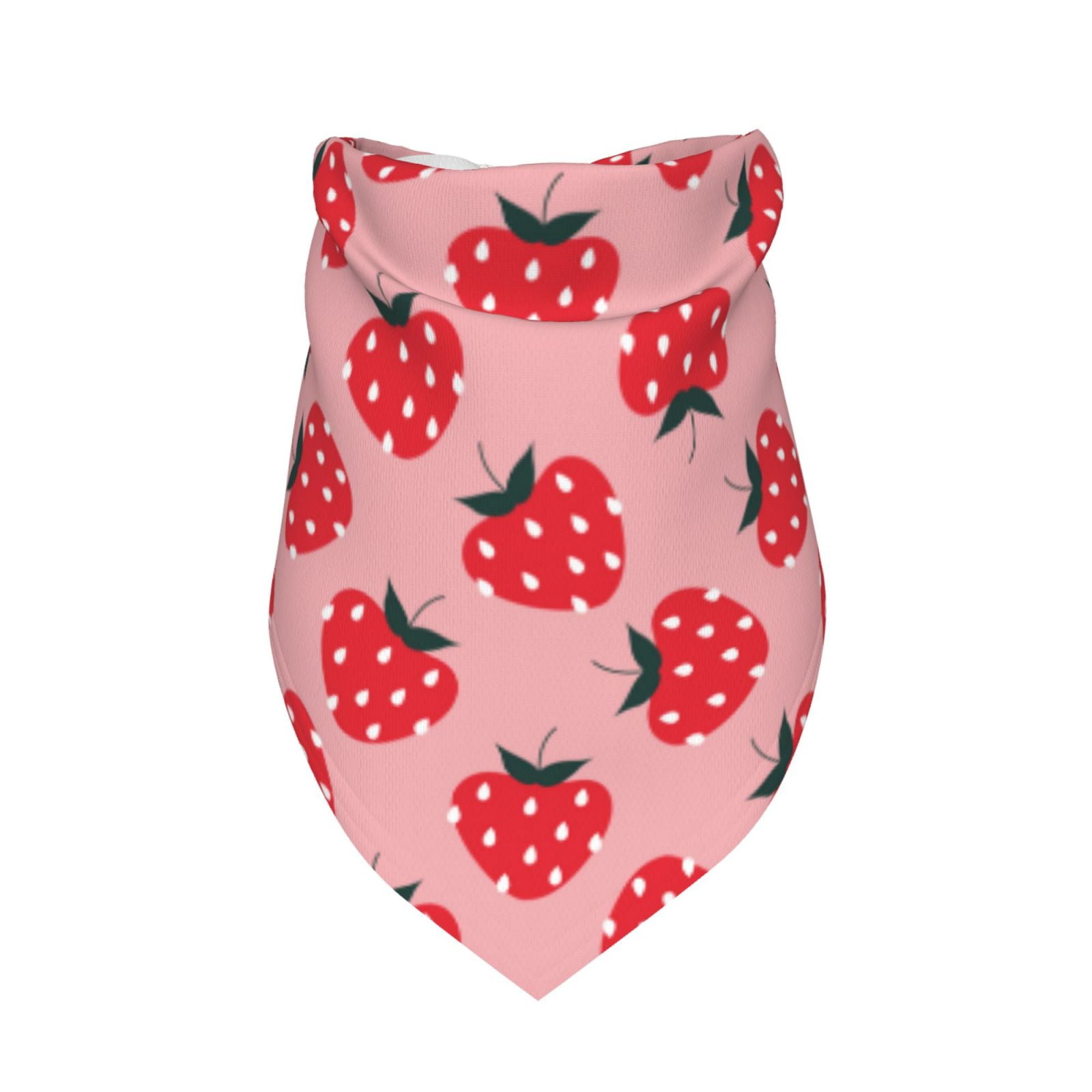 Dog Bandanas, cartoon strawberries print Adjustable Dog Scarf Triangle ...
