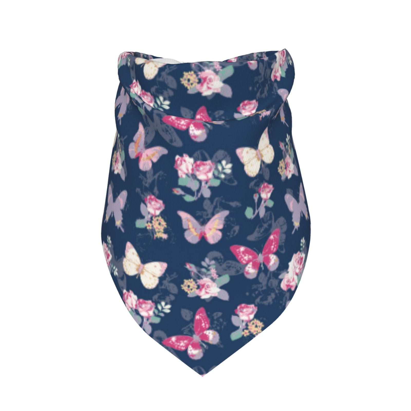 Dog Bandanas, flower butterfly_A Adjustable Dog Scarf Triangle Bib ...