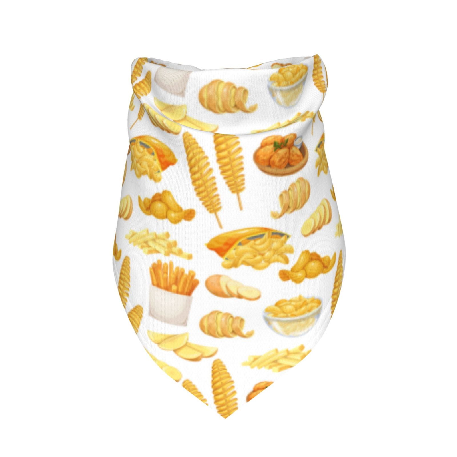 Dog Bandanas, fries potato chips Adjustable Dog Scarf Triangle Bib ...