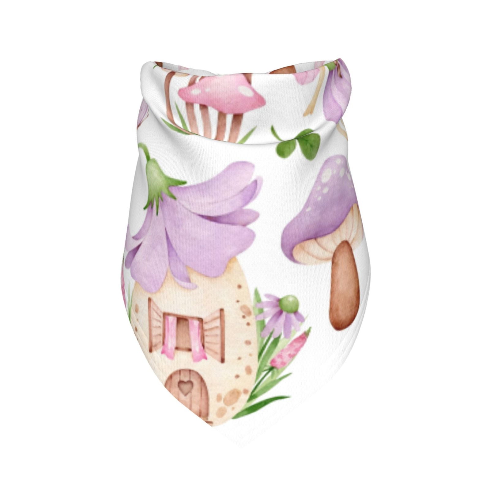 Dog Bandanas, mushroom fairy house Adjustable Dog Scarf Triangle Bib ...