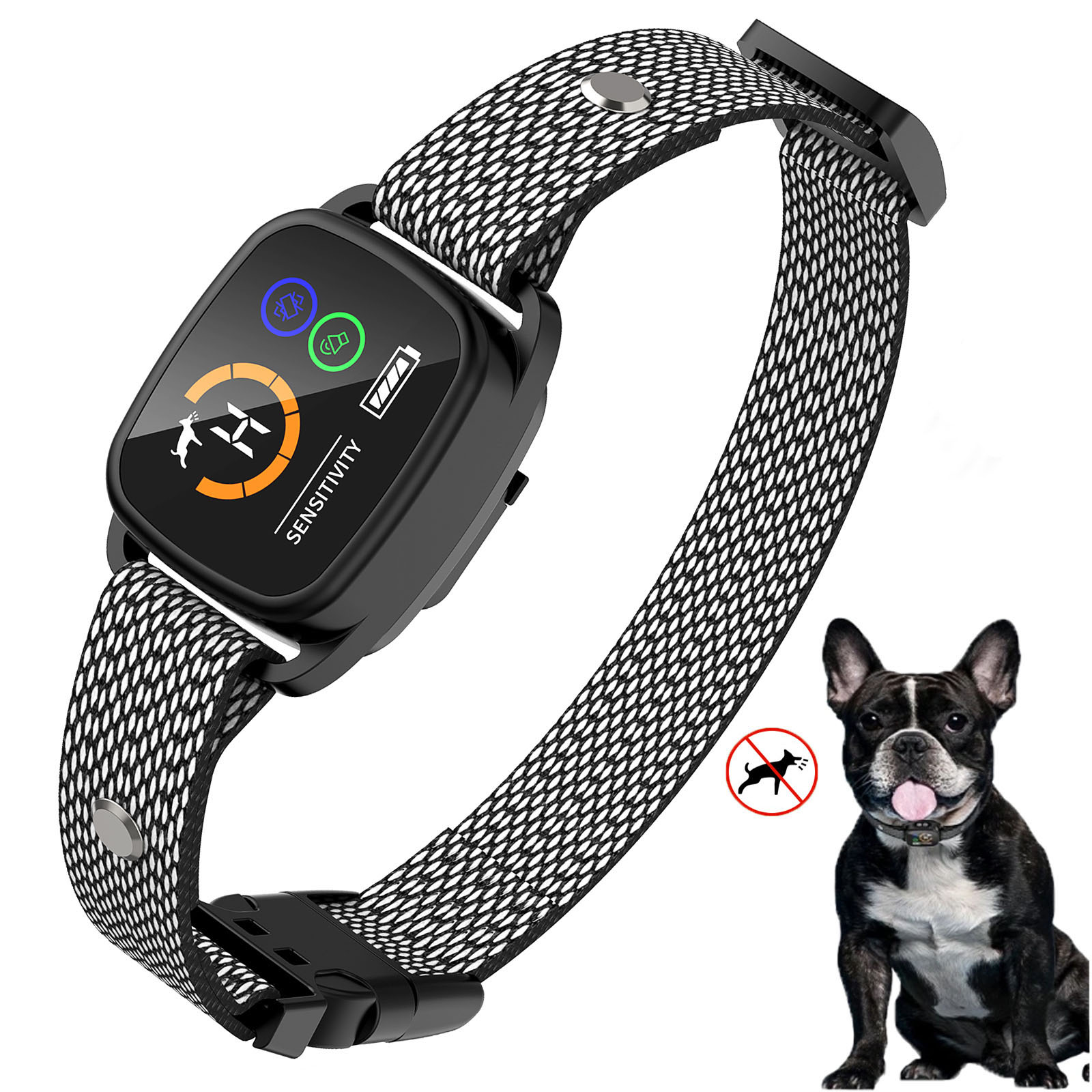 QSCQ Adjustable Dog Stop Barking Collar, Universal Fit for All Dog ...