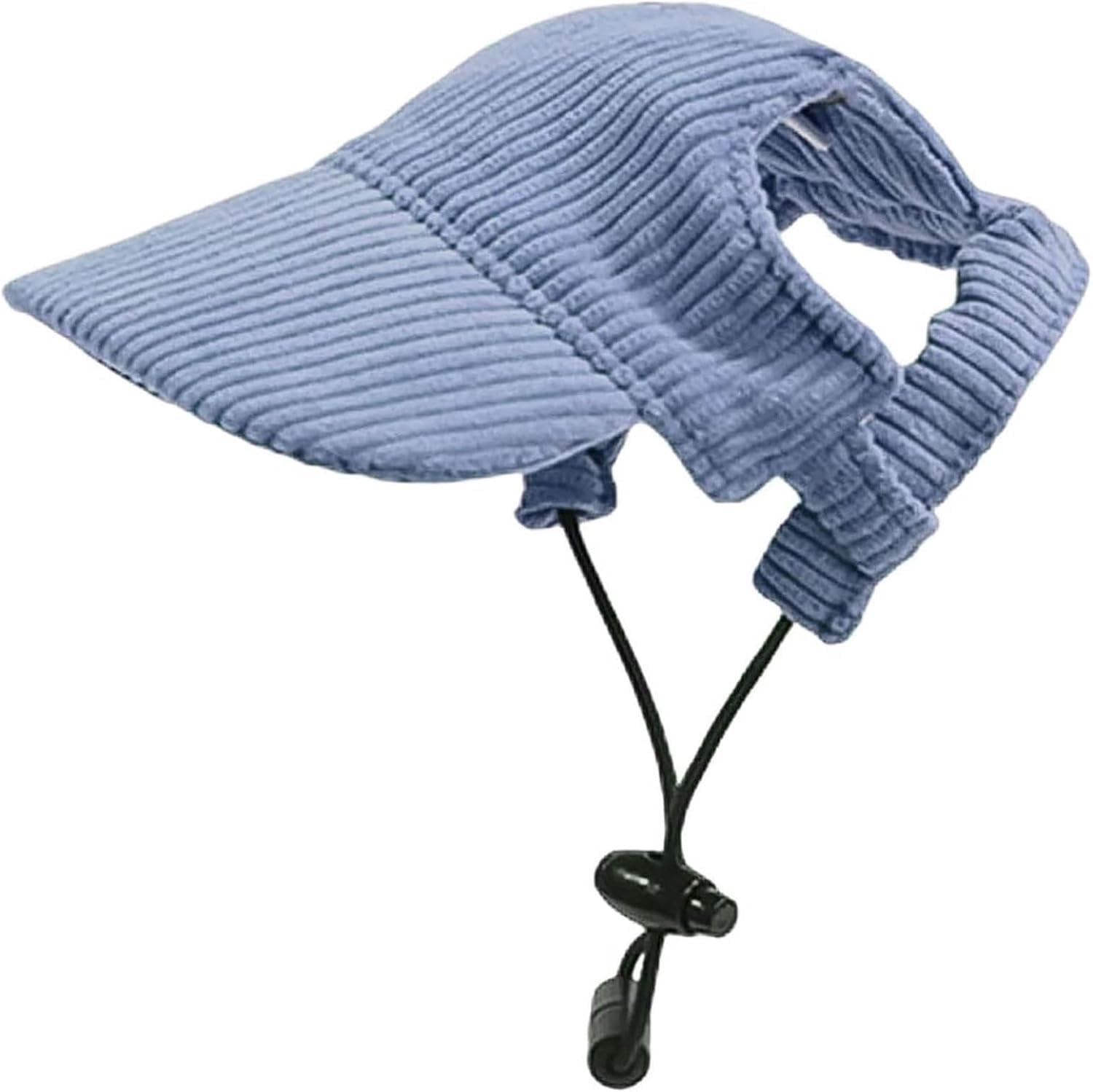 Dog Baseball Cap with Ear Holes, Corduroy Sun Visor Hat for Small and ...