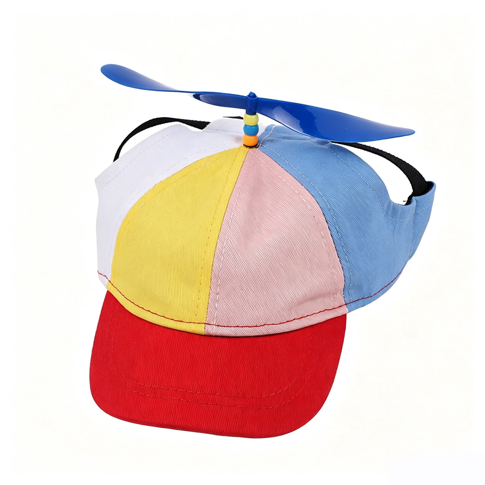 Dog Baseball Hat with Rainbow Propeller Adjustable Headband for Small ...
