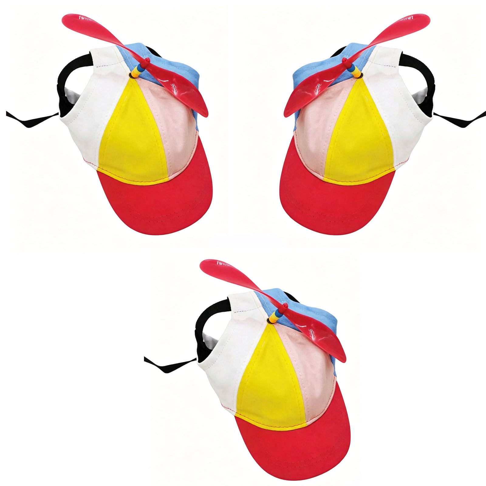 Dog Baseball Hat with Rainbow Propeller Adjustable Headband for Small ...