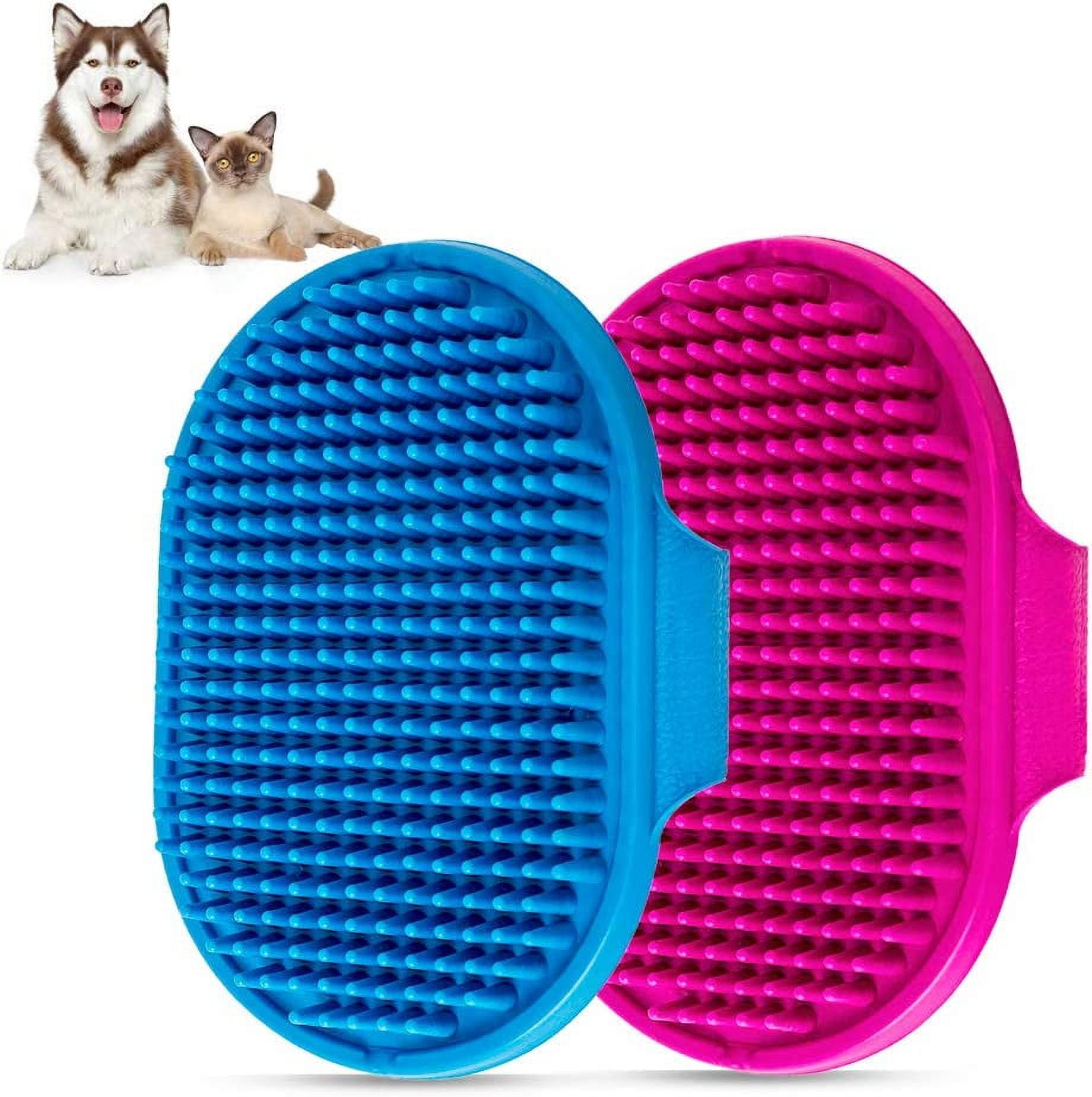 Dog Bath Brush Pet Bath Comb Brush Soothing Massage Rubber Comb 4pcs ...
