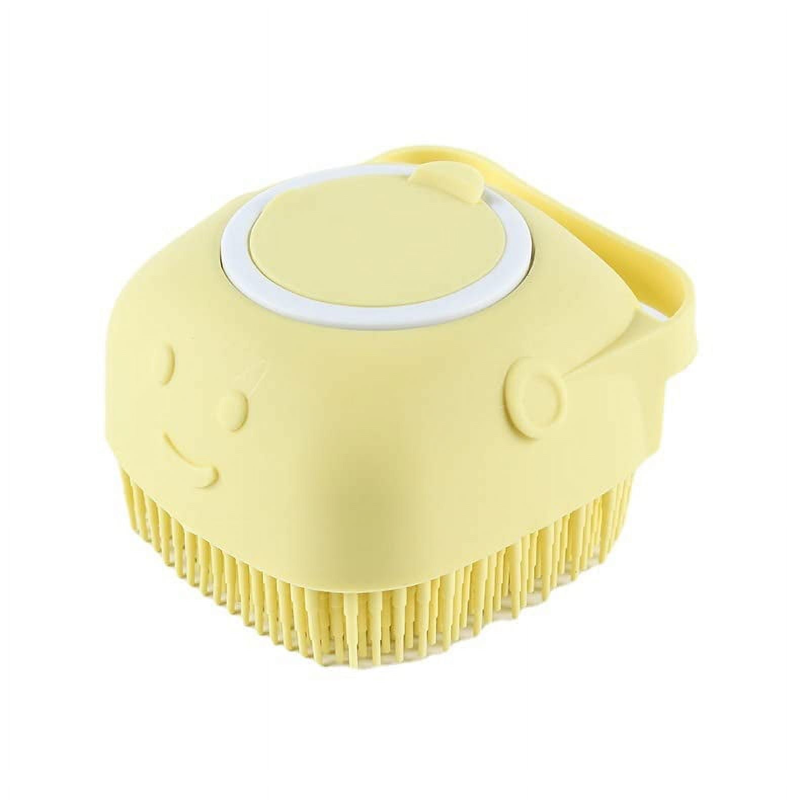 Dog Bath Brush Scrubber Shampoo Dispenser Brush, Pet Bath Massage ...