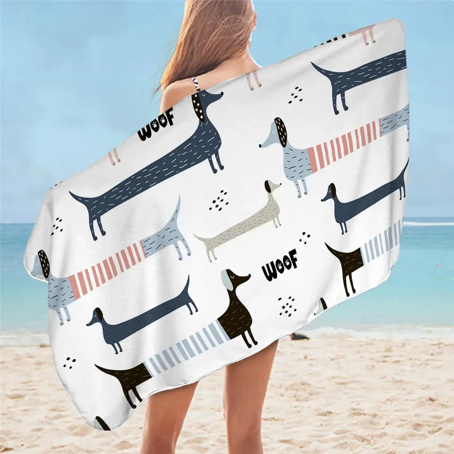 Dog Bath Towel Soft Microfiber Beach Towel Bathroom Adult Absorbent ...
