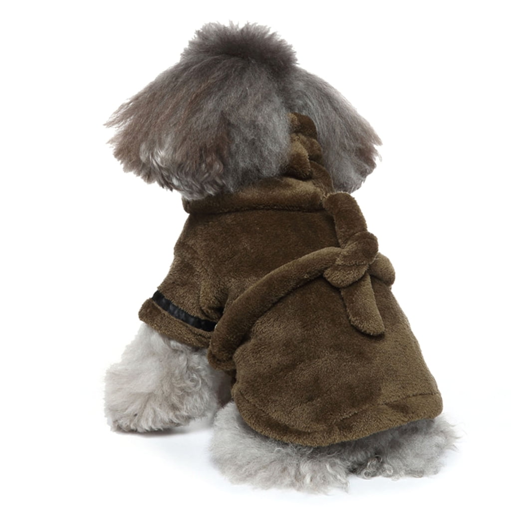 Dog Bathrobe Bath Towel Clothes Breathable Puppy Bathrobe Easy to Wear ...