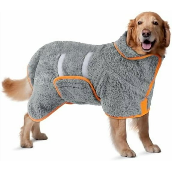Dog Bathrobe, Quick Drying Super Absorbent Dog Robes for After Bath ...