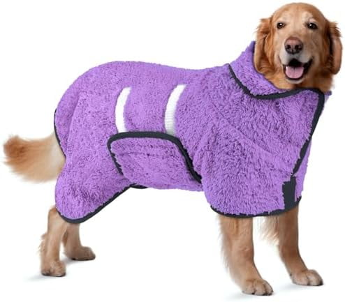 Dog Bathrobe, Quick Drying Super Absorbent Dog Robes for After Bath ...