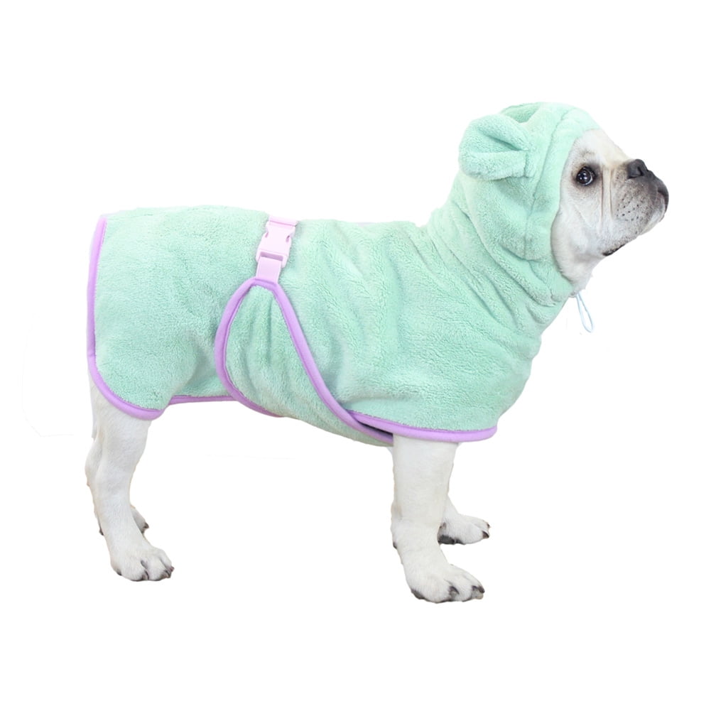 Dog Bathrobe - Super Absorbent Pet Drying Towel Bath Robes After Bath ...