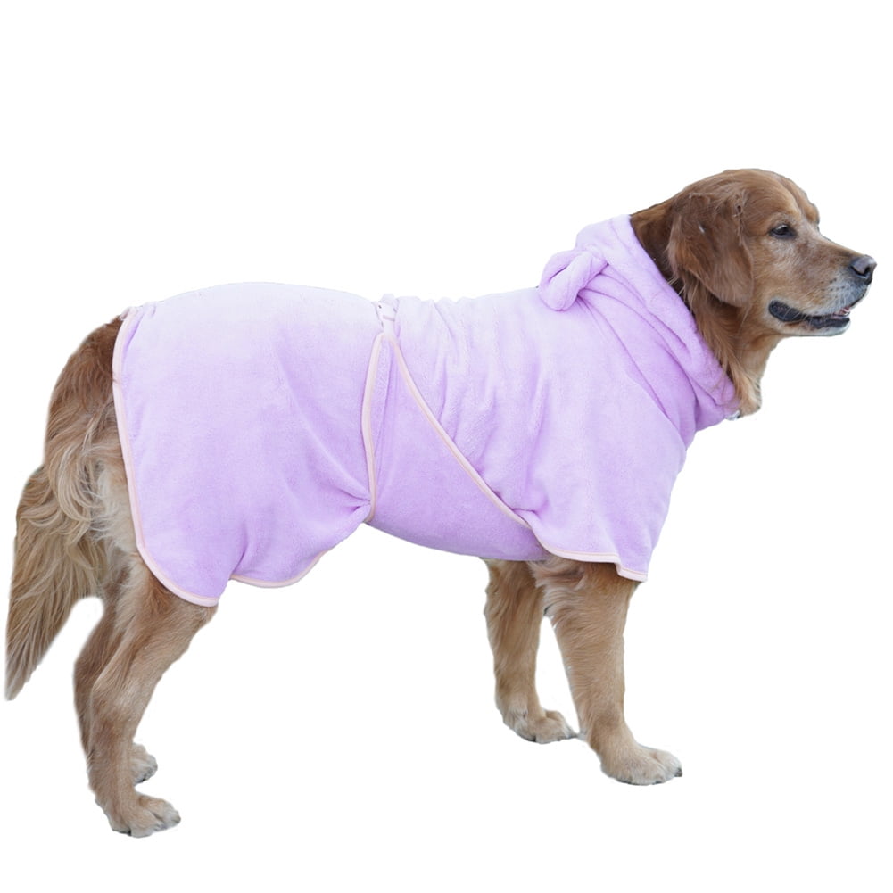 Dog Bathrobe - Super Absorbent Pet Drying Towel Bath Robes After Bath ...