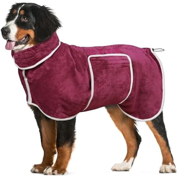 Dog Bathrobe Towel Dog Drying Coat - Super Absorbent Bath Robe for ...