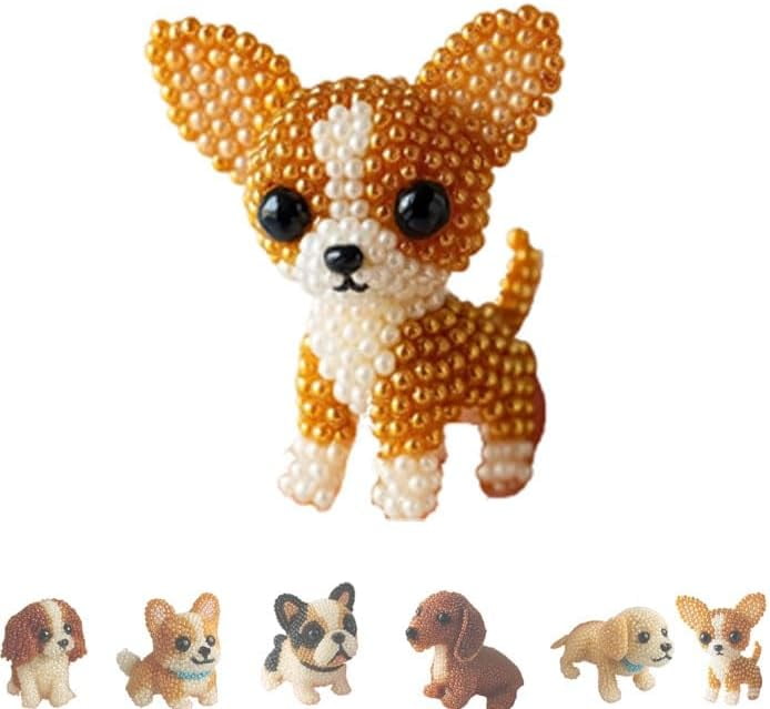 Dog Bead Embroidery Kit, Easy 3D Beaded Animal Art with Tutorial ...