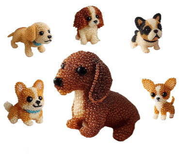 Dog Bead Embroidery Kit, Three-Dimensional Beaded Animal Craft with ...