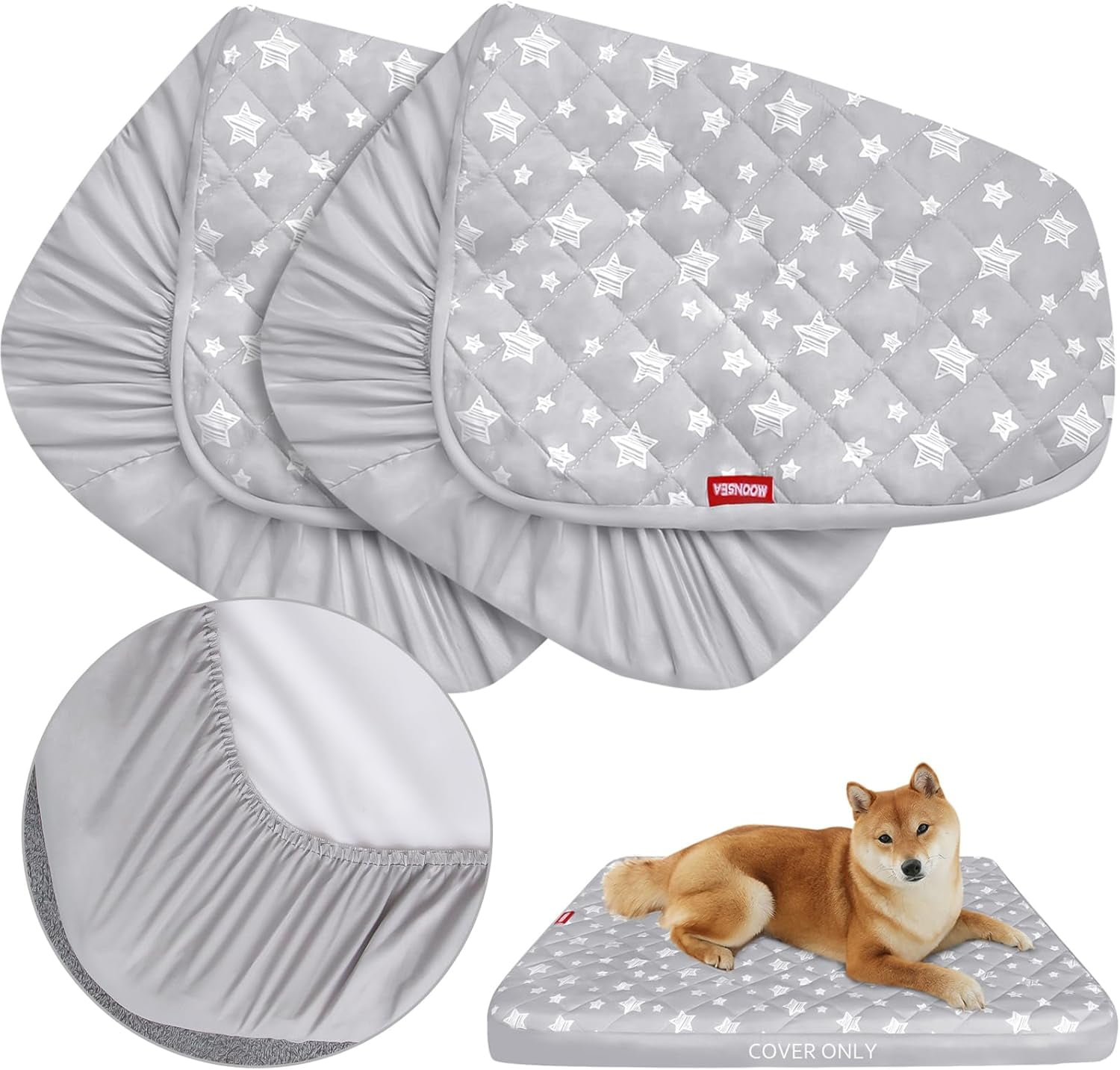Dog Bed Covers Replacement Washable 2 Pack, Waterproof Dog Bed Covers ...