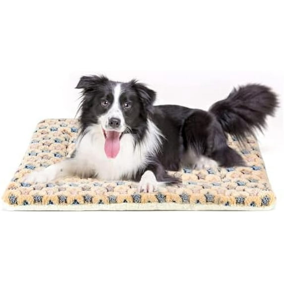 Dog Bed Crate Pad Ultra Soft Pet Bed with Cute Star Print Washable ...