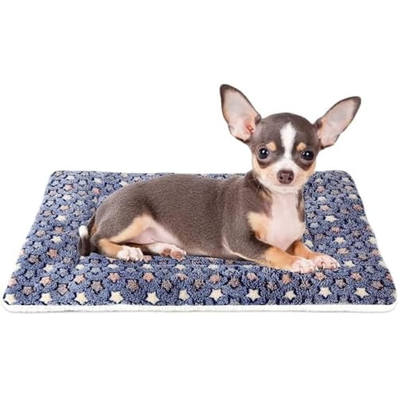 Dog Bed Crate Pad Ultra Soft Pet Bed with Cute Star Print Washable ...