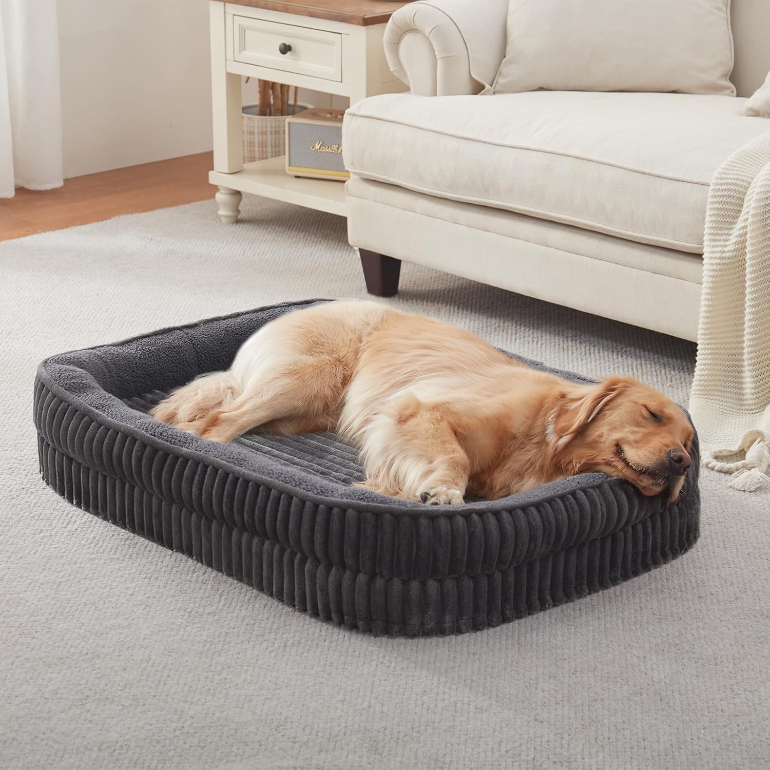 Dog Bed for Large Dogs Breeds, High Density Egg Crate Foam Dog Sofa ...