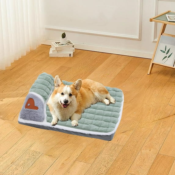 Dog Bed Mat, Pet Sleeping Pad, Removable Washable Fleece, Soft Warm ...