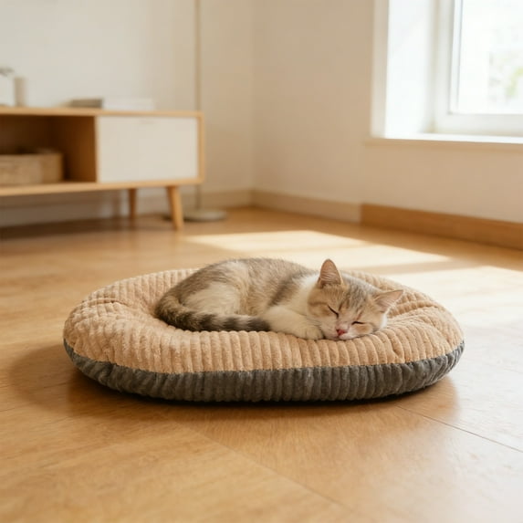 Dog Bed Mat, Reversible Gray and Khaki Small Pet Mattress, Washable ...