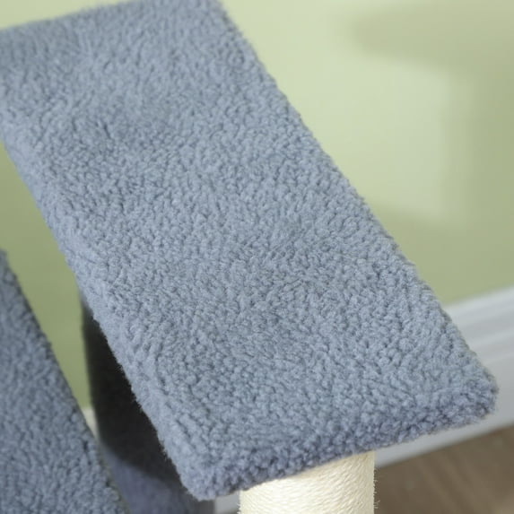 Dog Bed PawHut 4 Levels Cat Steps, Pet Stairs Carpeted Ladder, Kitten ...