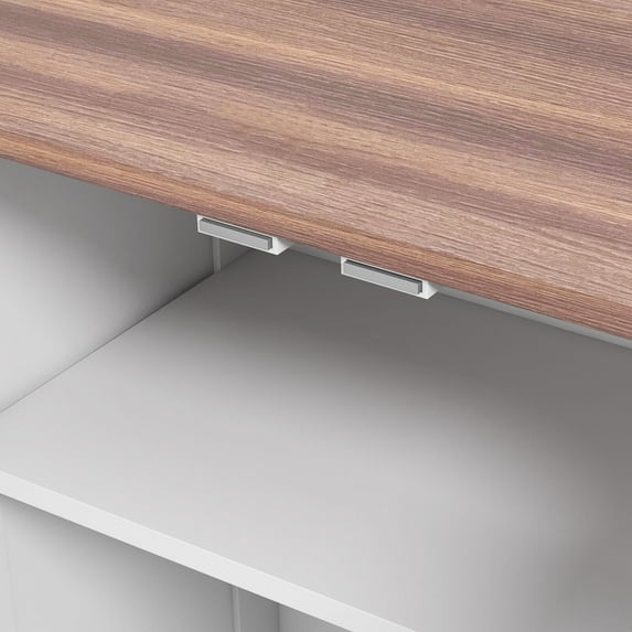 Dog Bed PawHut Dog Feeding Station, Dog Food Storage Cabinet with ...