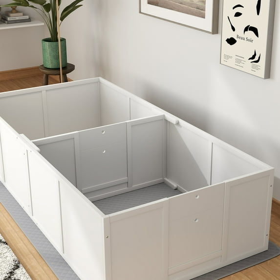 Dog Bed PawHut Whelping Box for Dogs and Puppies, Dog Whelping Box with ...