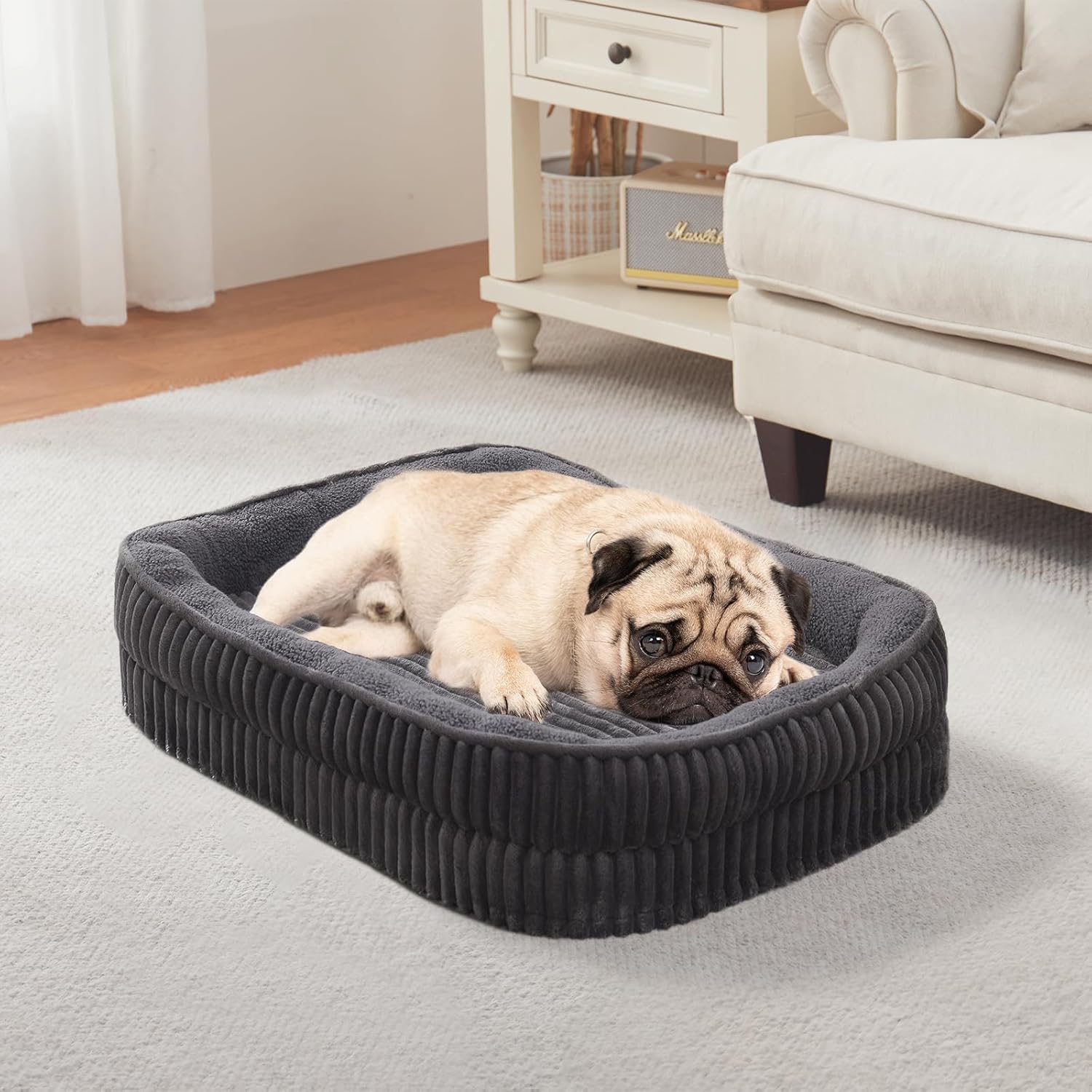 Dog Bed for Small Dogs Breeds, High Density Egg Crate Foam Dog Sofa ...
