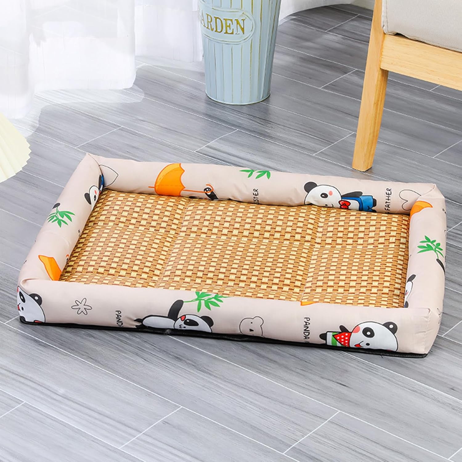 Dog Bed Summer Cooling Mat Rattan Pad,Pet Ice Pad Mat, Cats Dogs ...