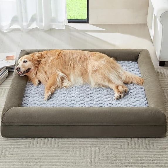 Dog Bed, Washable Dog Couch with Removable Waterproof Cover, Orthopedic ...